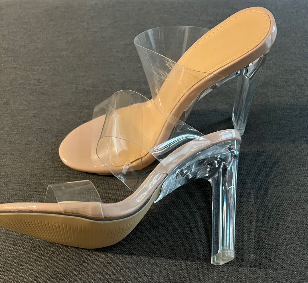 Transparent heels, Women's Fashion, Footwear, Heels on Carousell