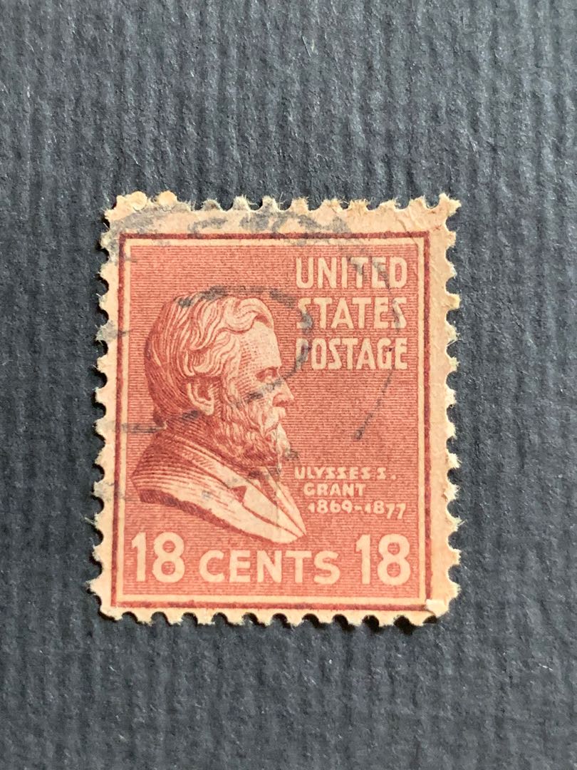 Ulysses S. Crant US postage stamp 18 cents, Hobbies & Toys, Memorabilia ...