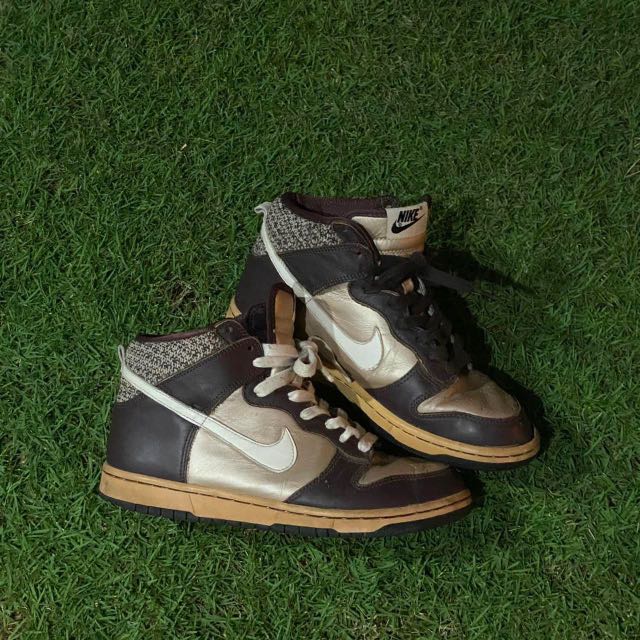 Vintage Brown Nike Dunks Hi, Women's Fashion, Footwear, Sneakers on ...