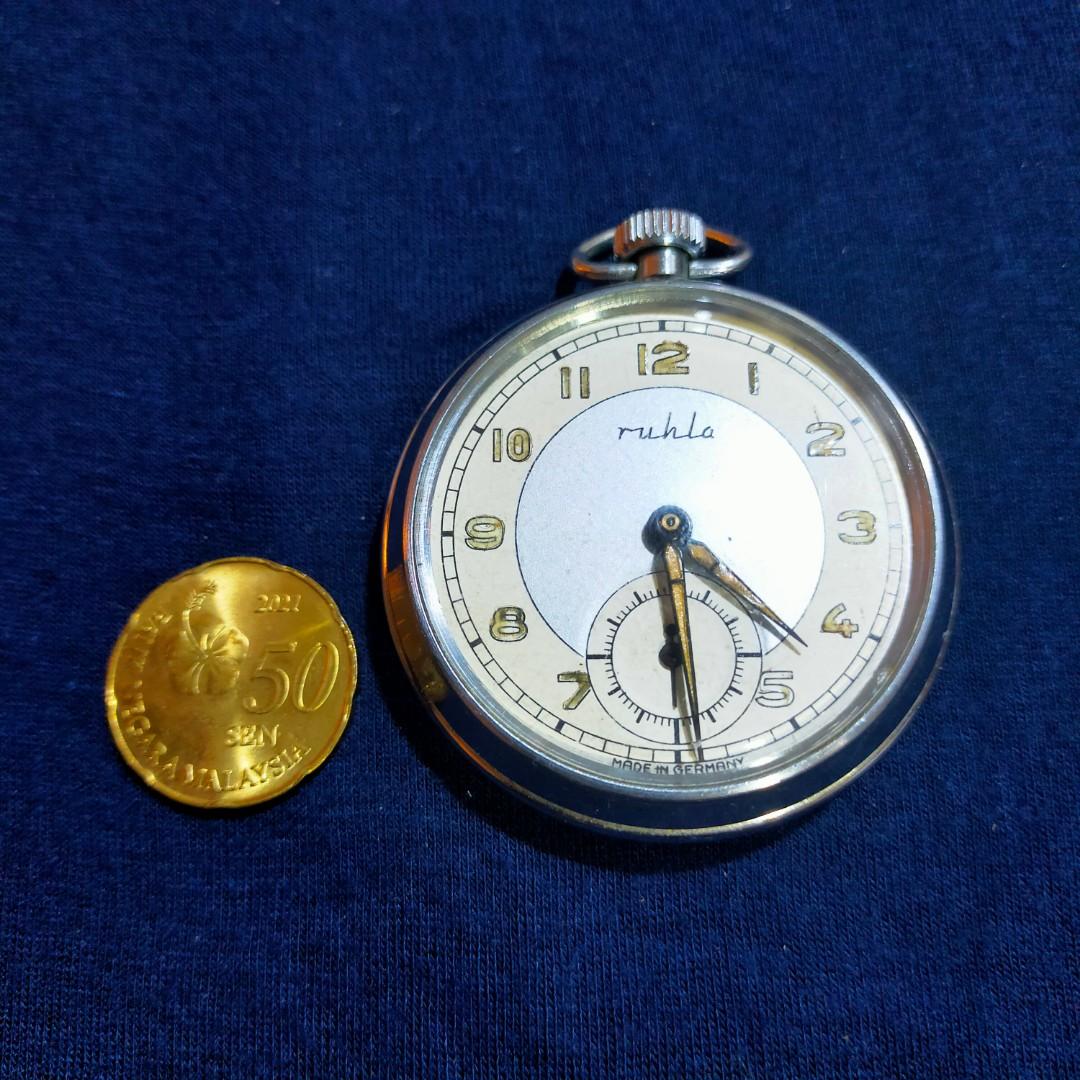 Vintage WW2 UMF Ruhla Soldier's Mechanical Pocket Watch, Men's Fashion ...