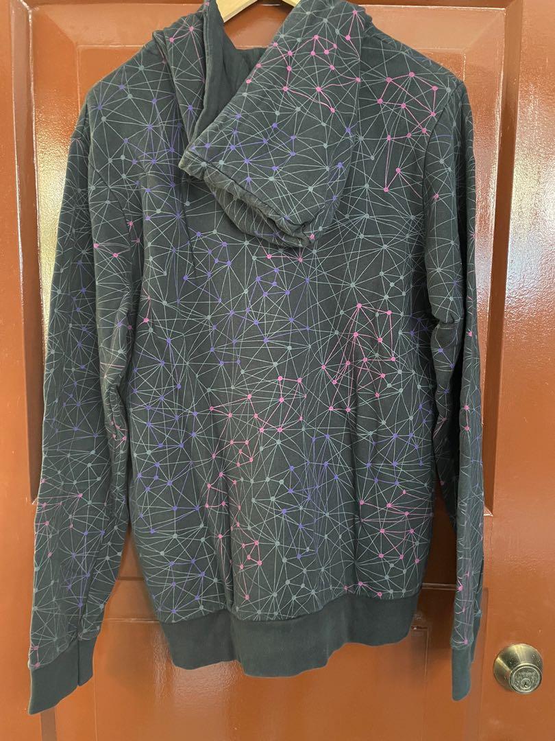 Zara Black Geometric Pattern Hoodie, Men's Fashion, Tops & Sets ...