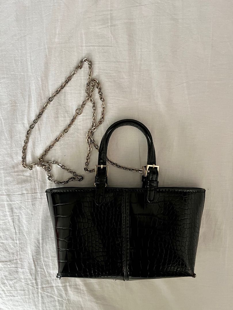 Zara Croc-Effect Mini Body bag, Women's Fashion, Bags & Wallets, Cross ...