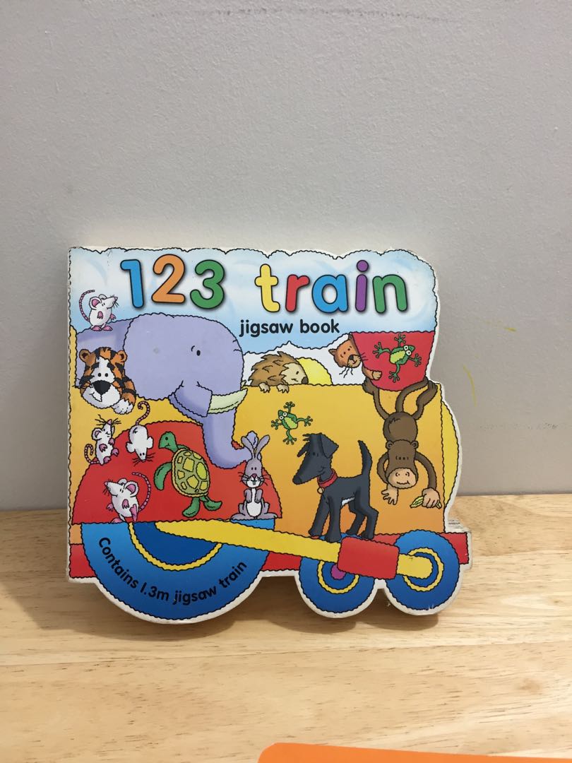 123 train puzzle board book, Hobbies & Toys, Books & Magazines ...
