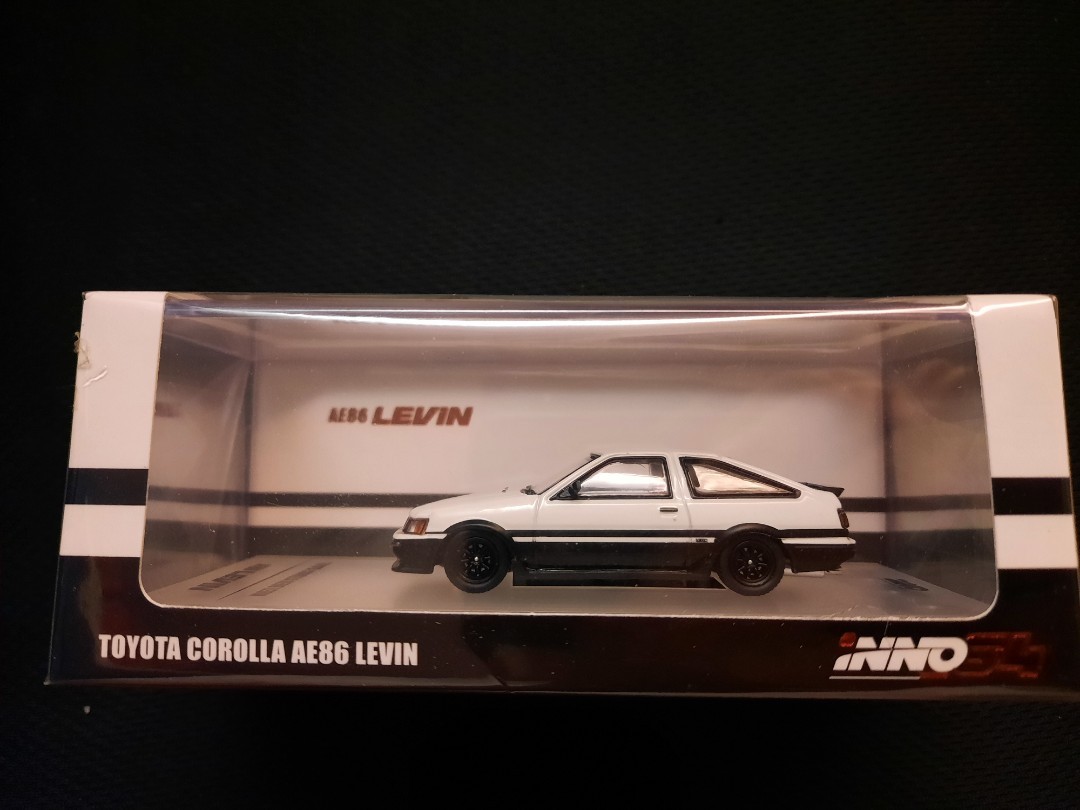 1:64 Inno Models Inno64 Toyota Corolla AE86 Levin 1/64 White, 興趣及遊戲, 玩具 ...