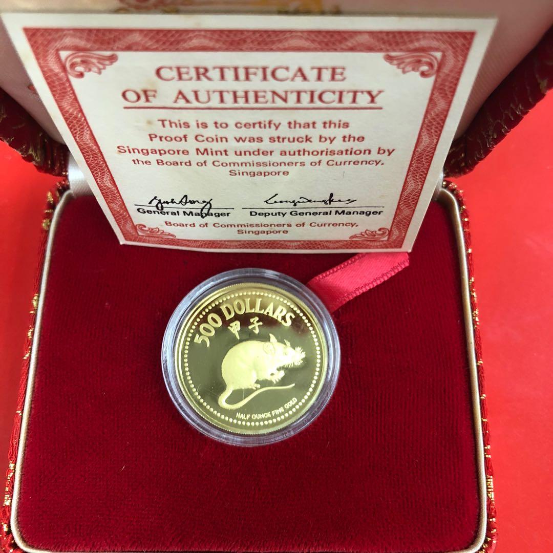 1984 SG$500 Rat Gold coin, Hobbies & Toys, Memorabilia & Collectibles ...
