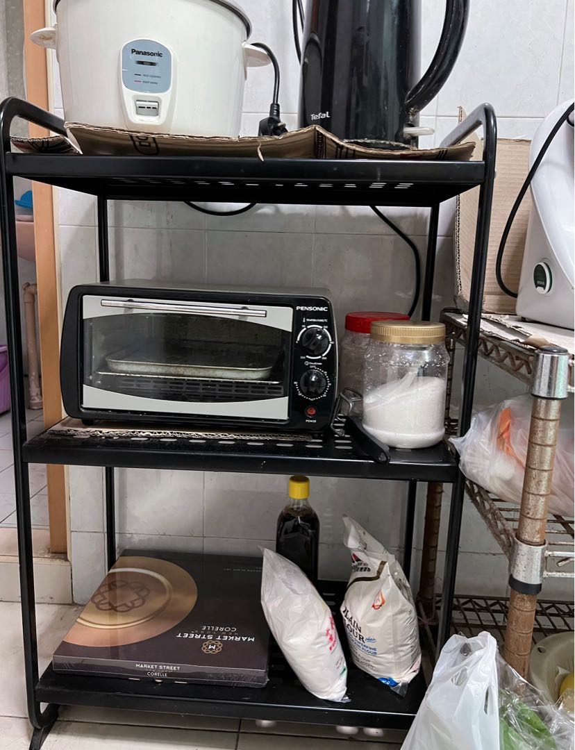 IKEA 3 layer black metal rack, Furniture & Home Living, Furniture ...