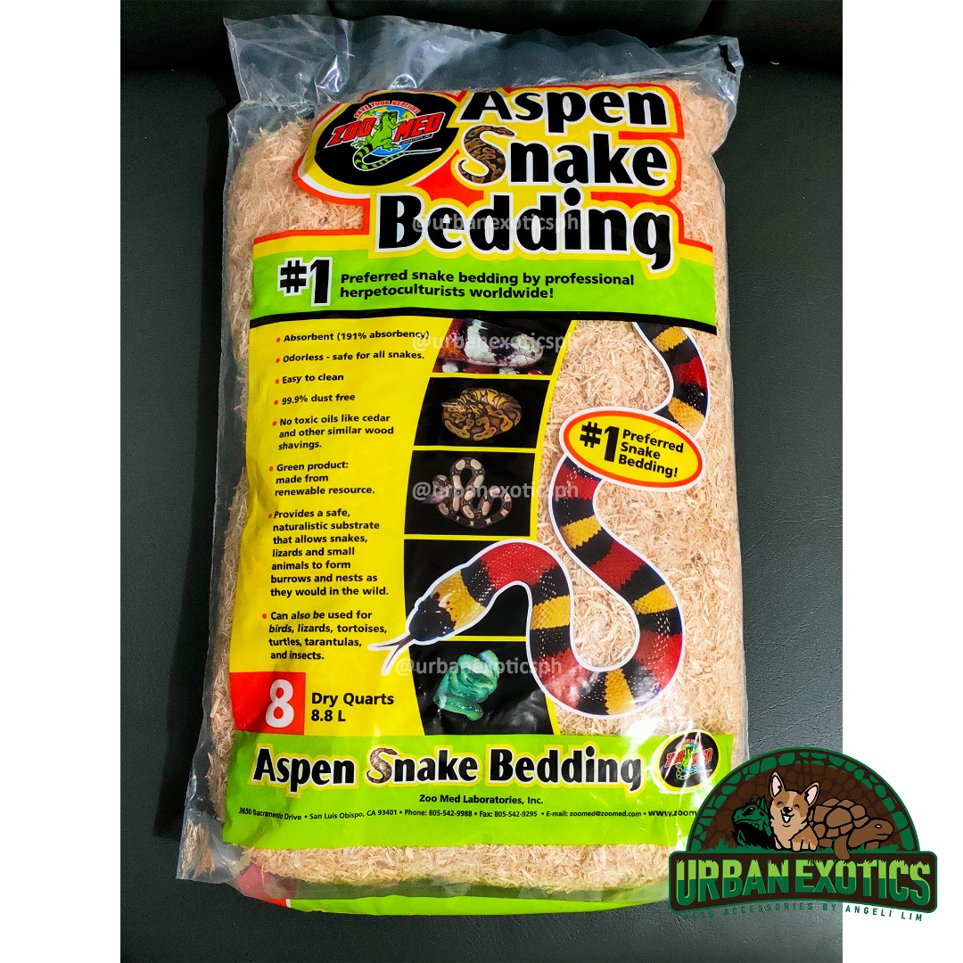 8.8L ZOO MED Aspen Snake Bedding Substrate for Snake Python Reptile Pet ...