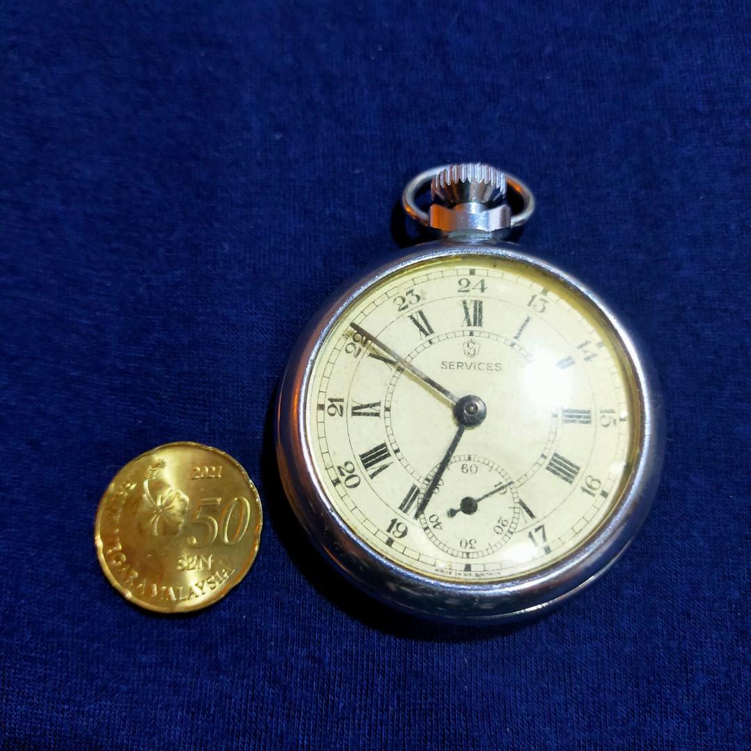 1969 SERVICES Army Mechanical Pocket Watch, Men's Fashion, Watches ...
