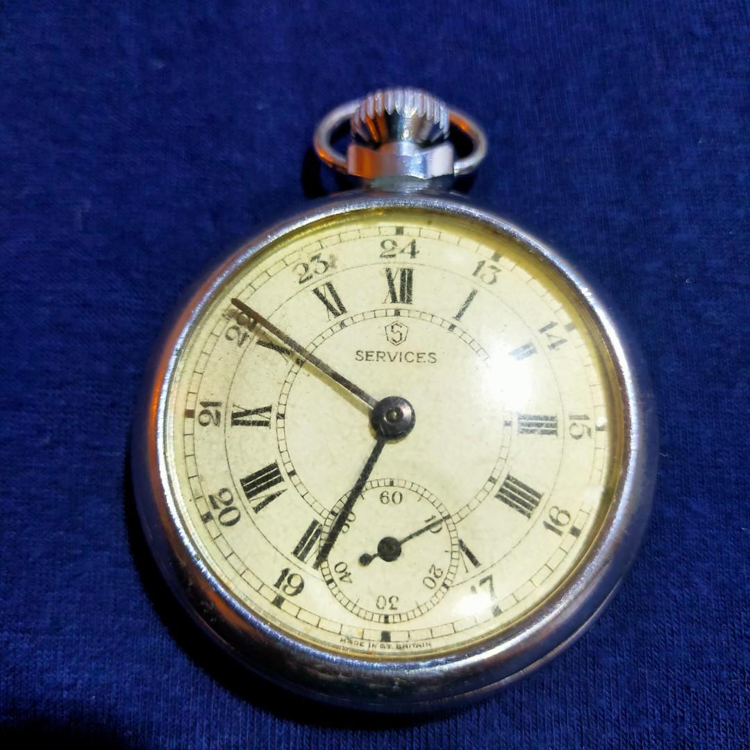 1969 SERVICES Army Mechanical Pocket Watch, Men's Fashion, Watches ...