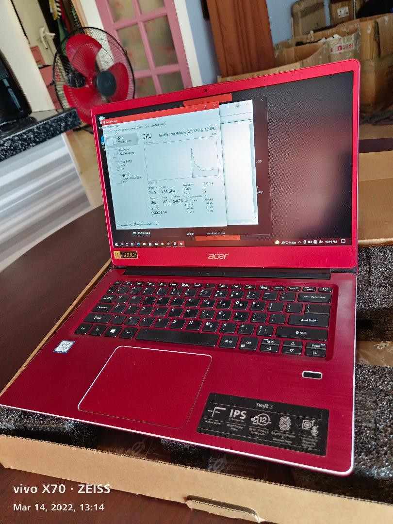 Acer Swift Ferarri Red 7th Gen/8GB/256GB SSD /14inch IPS FULLHD SCreen ...