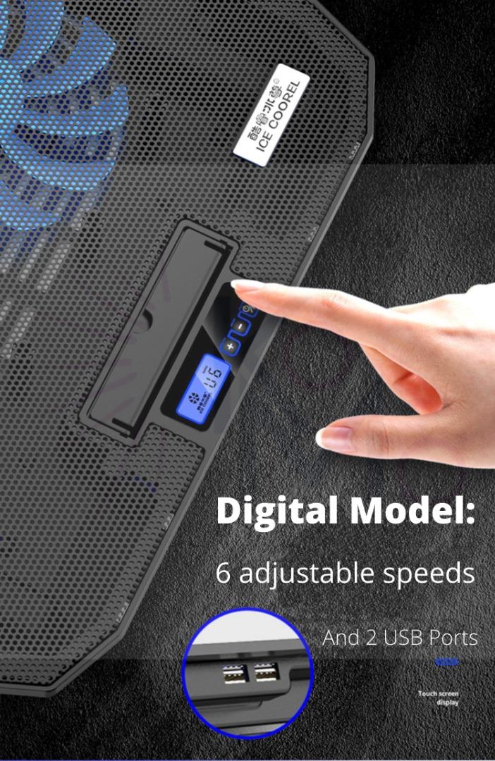 Aqua Blue Laptop Cooler Stand - USB and 6-Fan Speed, Computers & Tech ...
