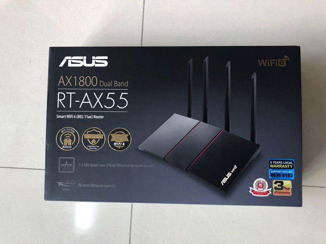 ASUS RT-AX54 WiFi 6 wireless router, Computers & Tech, Parts ...