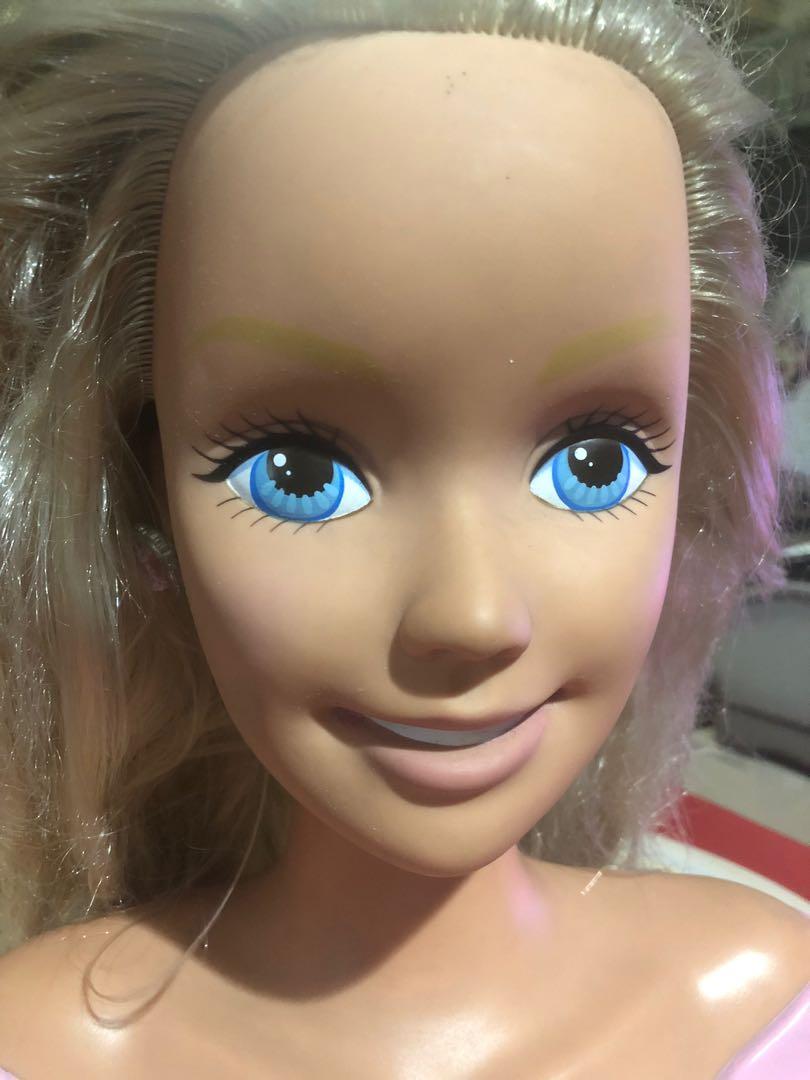BARBIE Doll STYLING HEAD - Blonde Barbie - Blue Eyed Barbie - Vintage ...