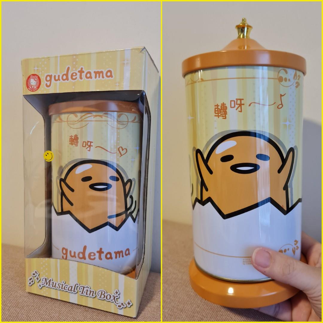 BN Sanrio Gudetama Musical tin box, Hobbies & Toys, Toys & Games on ...