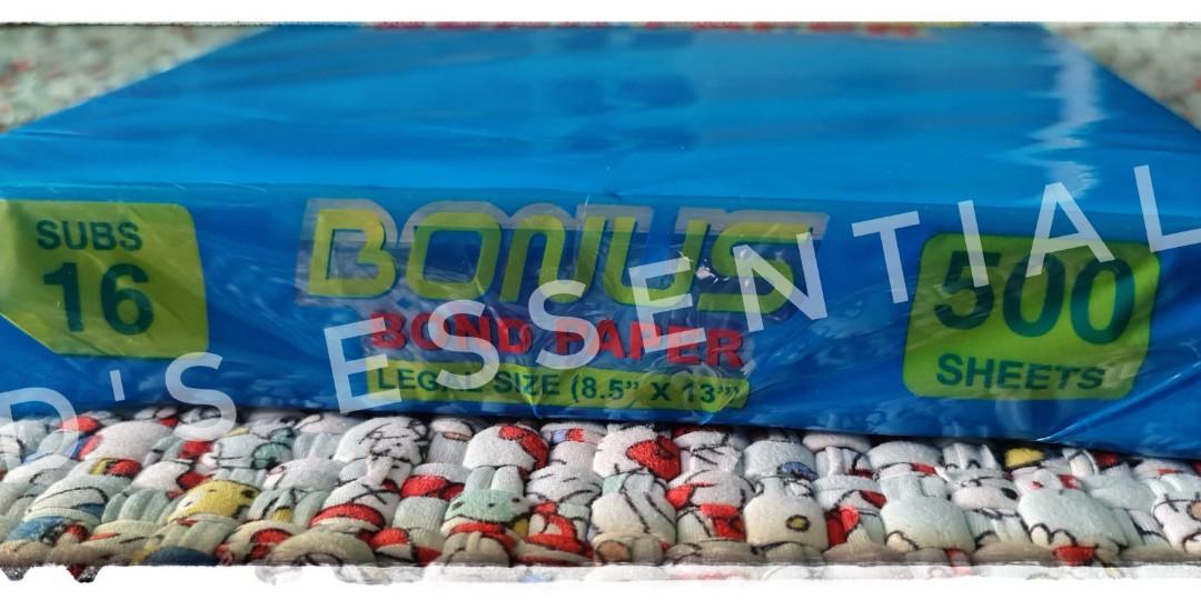 Bonus Bond Paper (subs16) short size 8.5x11inches / Long - Legal size 8 ...