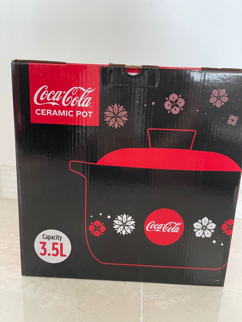 Brand new coca cola ceramic 3.5L ceramic pot, Furniture & Home Living ...