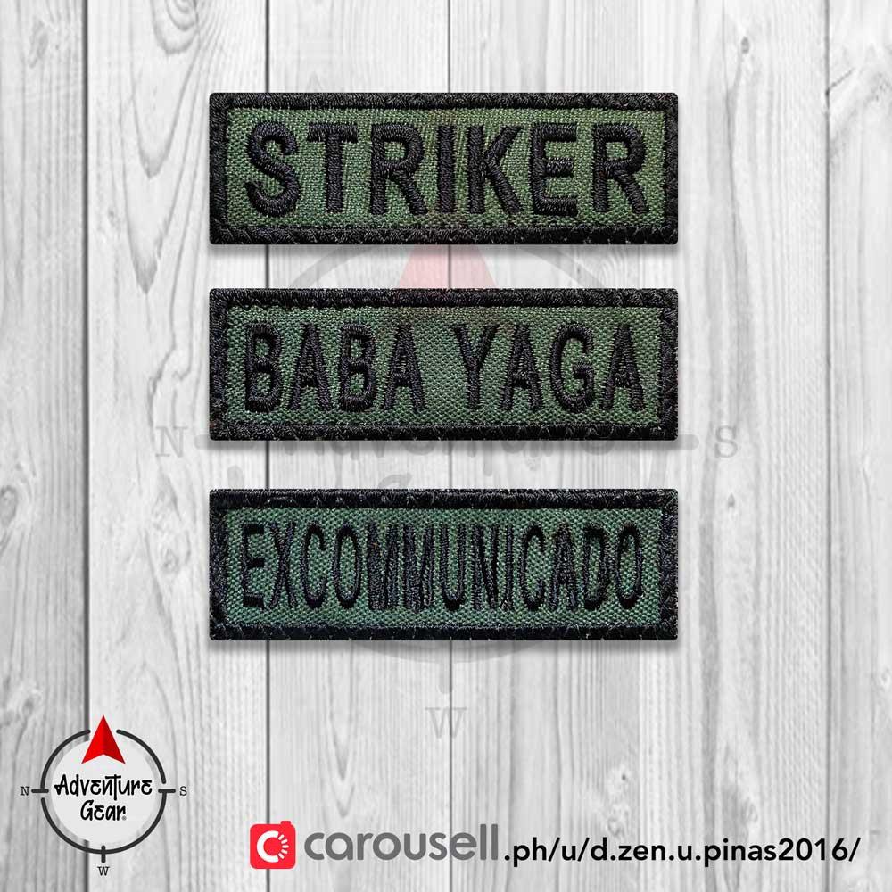 Call Sign - Tactical Morale Embroidered Patch with Velcro - BABA YAGA ...