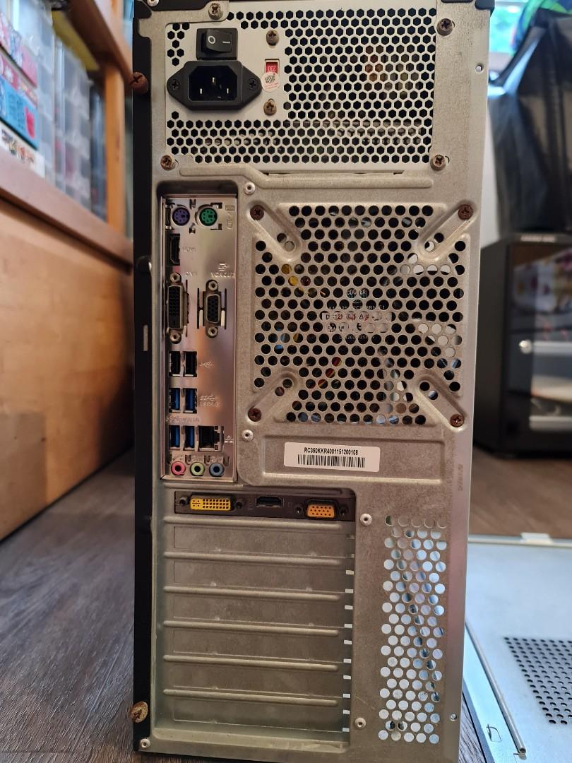 CPU casing with ASUS motherboard, RW Disc player, Zotac graphics card ...