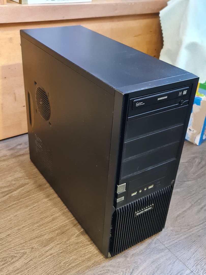 CPU casing with ASUS motherboard, RW Disc player, Zotac graphics card ...