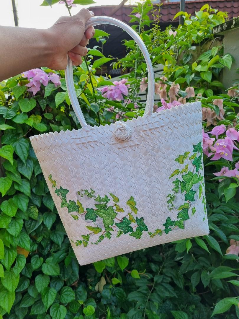 Custom Flower Penan Bag (Beg Anyaman Sarawak), Hobbies & Toys ...