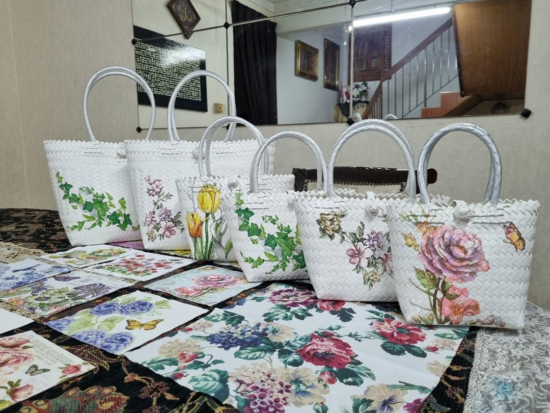 Custom Flower Penan Bag (Beg Anyaman Sarawak), Hobbies & Toys ...