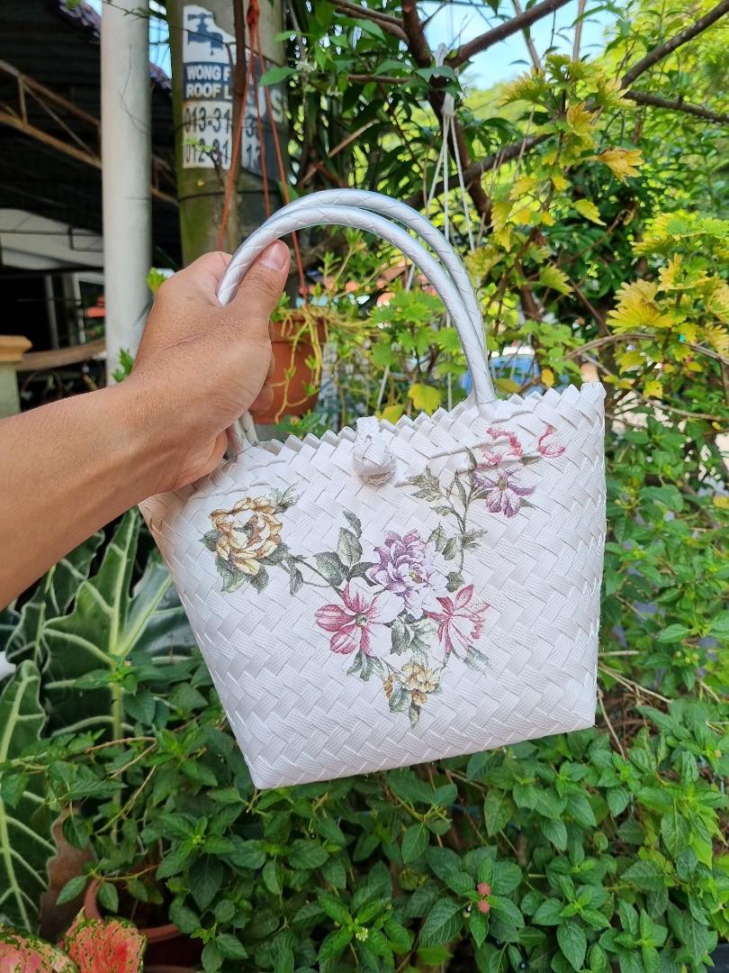 Custom Flower Penan Bag (Beg Anyaman Sarawak), Hobbies & Toys ...