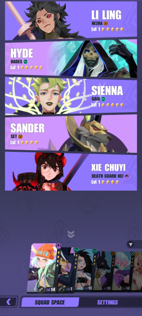 Dislyte Starter Legendary Hyde, Li Ling, Sienna Sander, Xie Chuyi ...