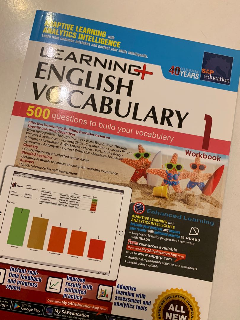 English Vocabulary 1, 興趣及遊戲, 書本 & 文具, 教科書 - Carousell
