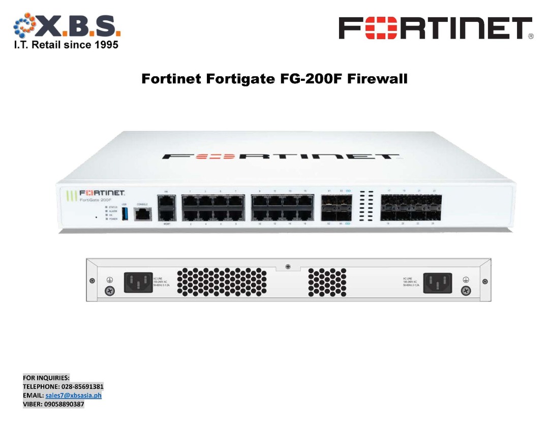 Fortinet Fortigate FG-200F Firewall, Computers & Tech, Office ...