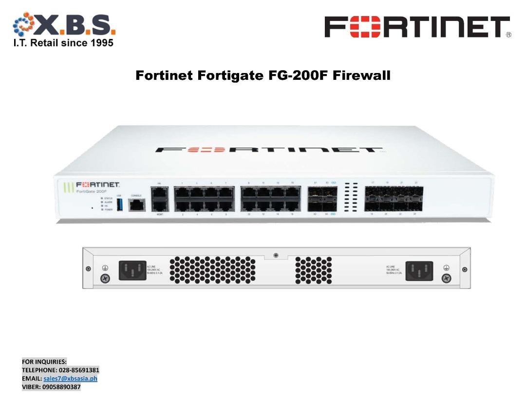 Fortinet Fortigate FG-200F Firewall, Computers & Tech, Office ...