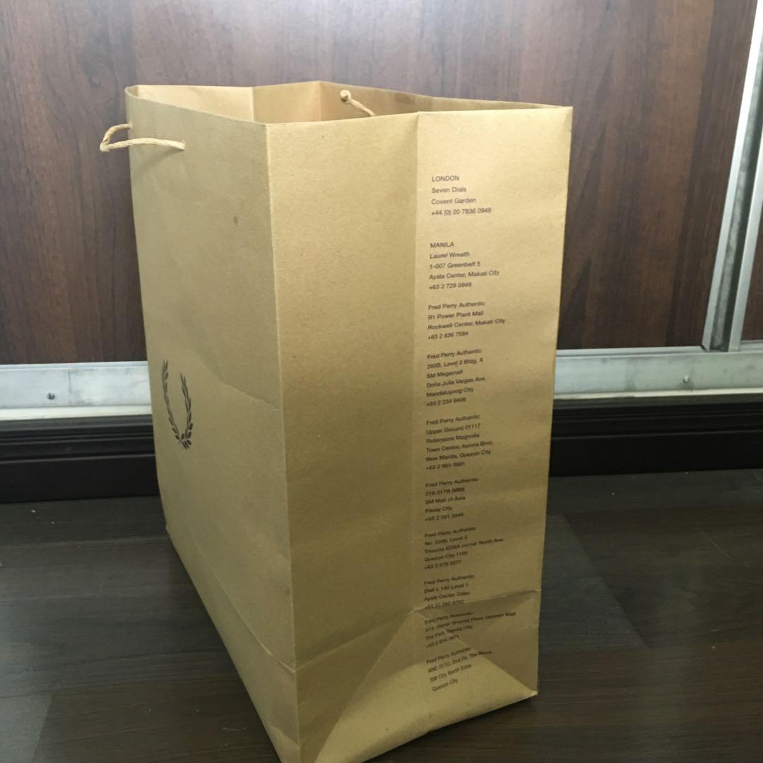 Fred Perry Paper Bag, Men's Fashion, Tops & Sets, Tshirts & Polo Shirts ...