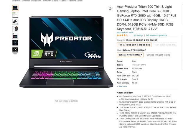 FS Acer Predator Triton 500 and Acer Predator Aethon 500 mechanical ...