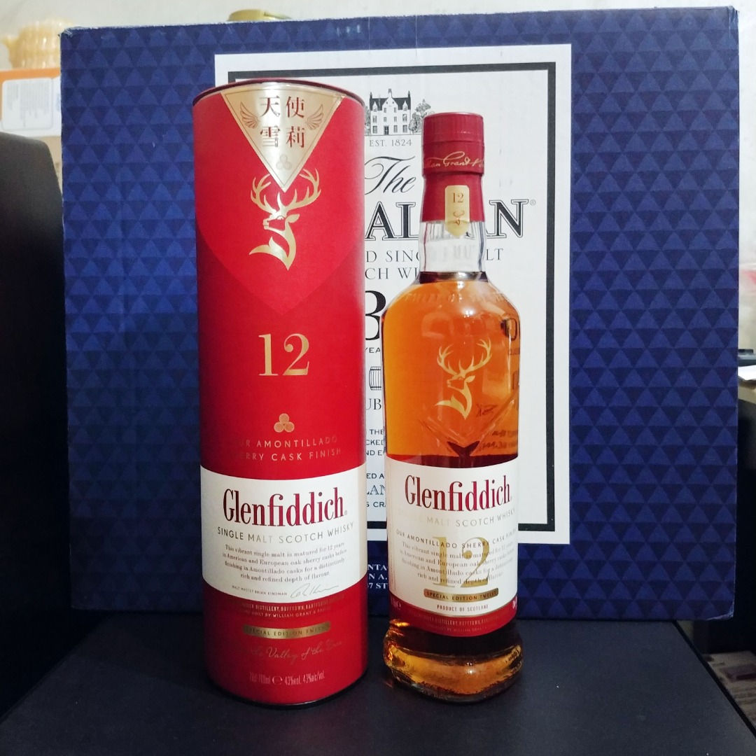 Glenfiddich 12 Years Amontillado Sherry Cask Finish 70cl Speyside Single Malt Scotch Whisky 格蘭菲迪 ...