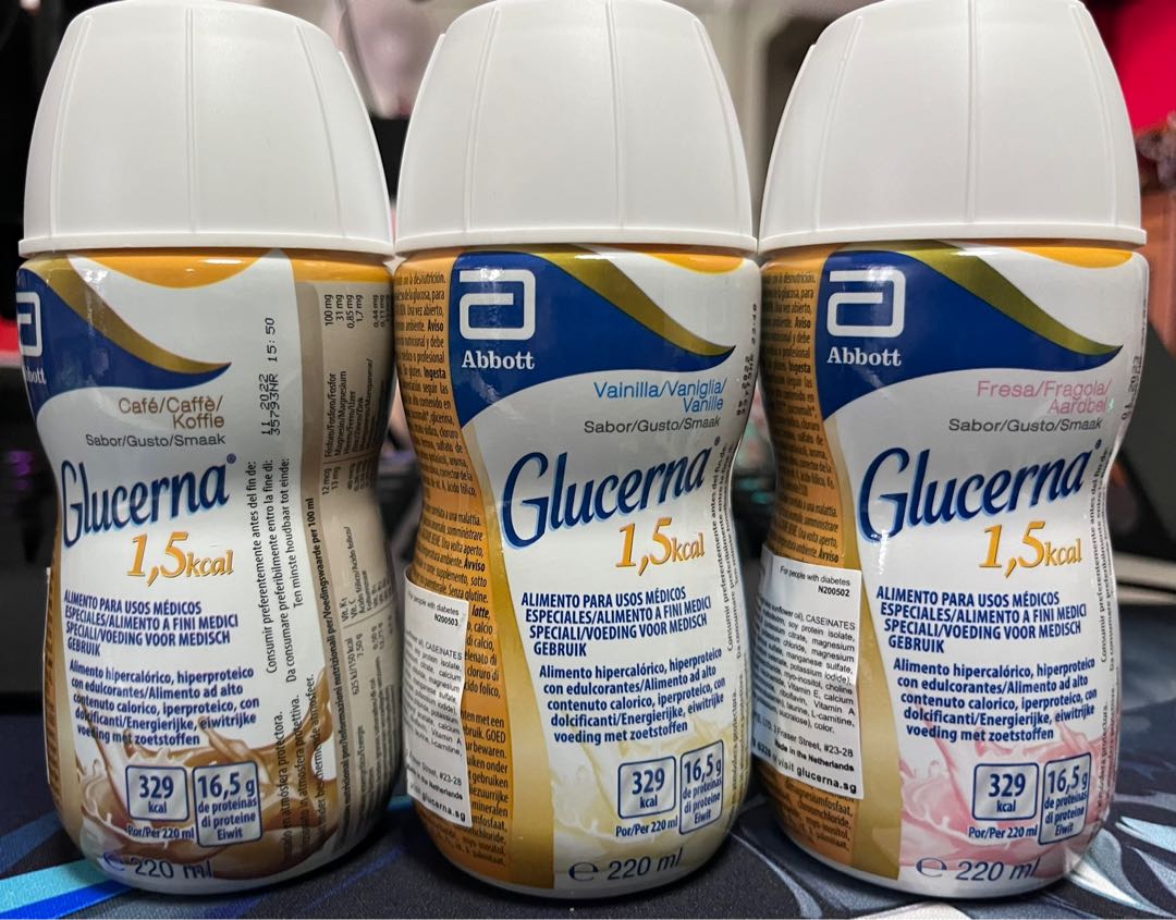 Glucerna plus 1,5 kcal (Vanilla, Strawberry, Coffee) for diabetes, Food ...