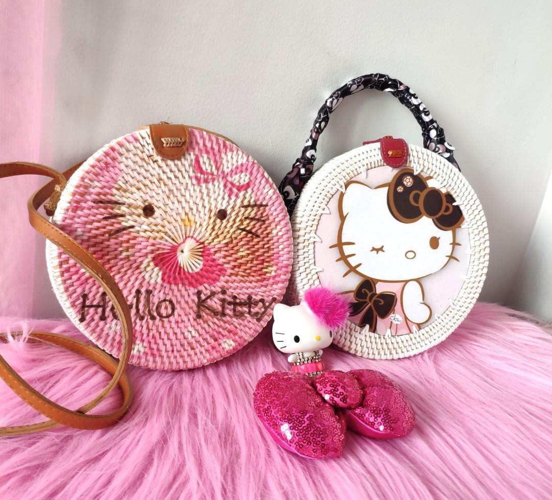 Hello kitty Original Bali Rattan Bag, Men's Fashion, Bags, Sling Bags ...