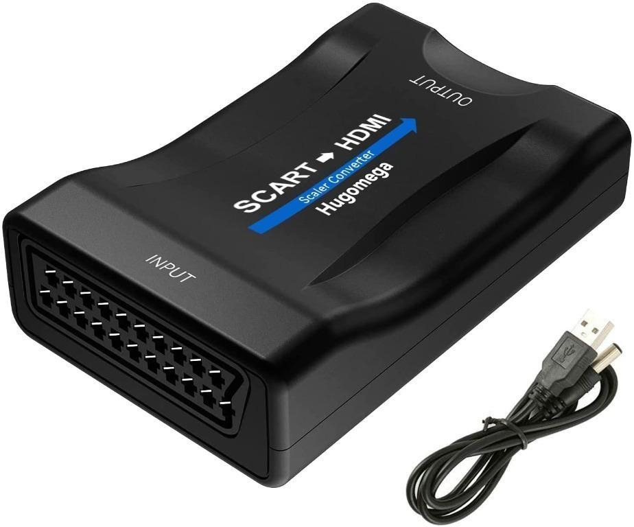 Hugomega SCART to HDMI Converter, SCART to 720P/1080P HDMI Video Audio ...