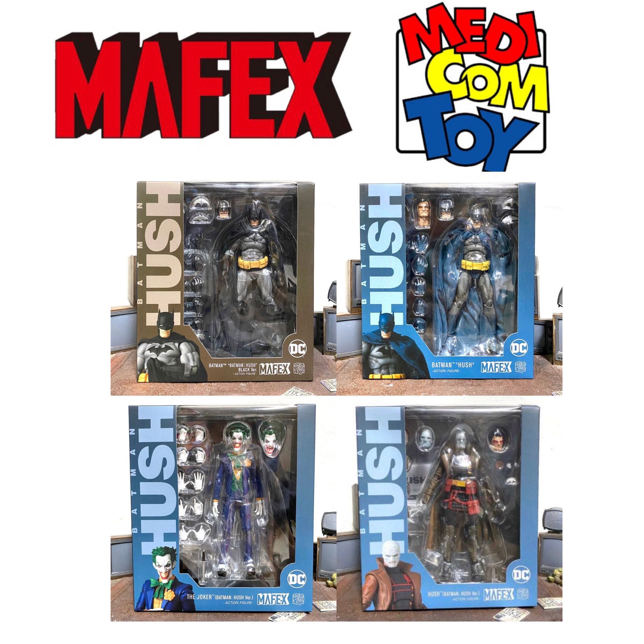 [In hand] Medicom Mafex Hush Batman, Blue, Black, Joker, Hobbies & Toys ...