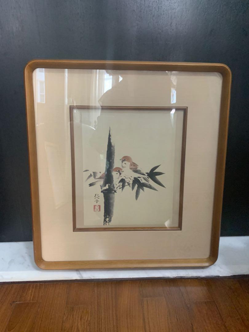 Japanese traditional picture with frame, Furniture & Home Living, Home ...