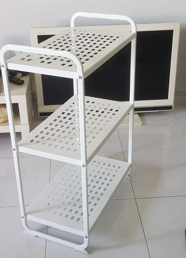 IKEA 3 layer metal rack, Furniture & Home Living, Furniture, Shelves ...