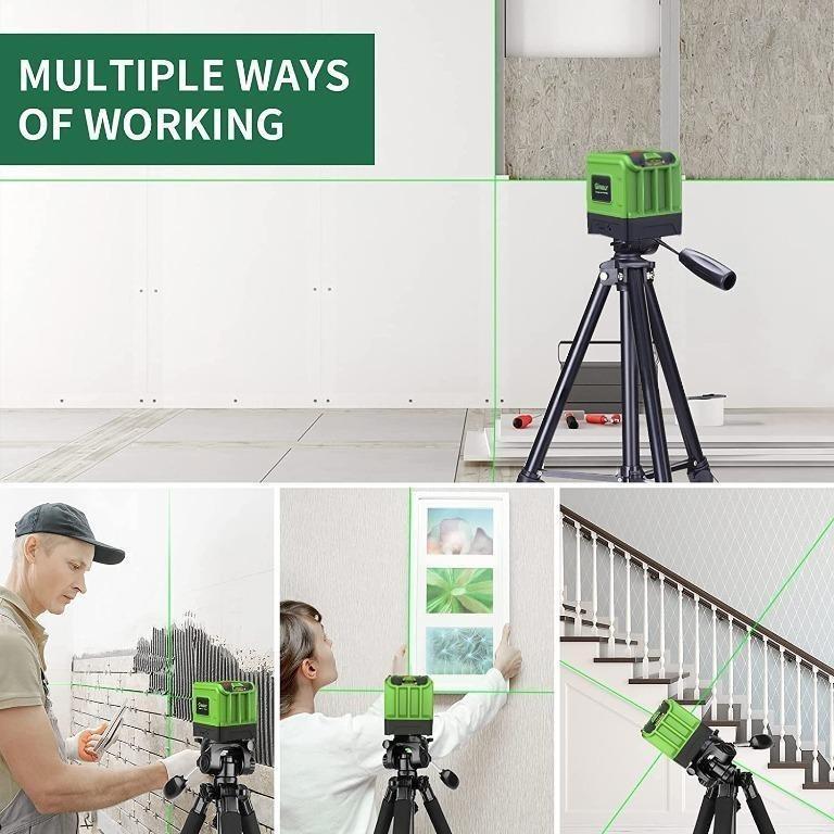 Laser Level, Ginour 100ft Green Cross laser level self leveling Tools ...