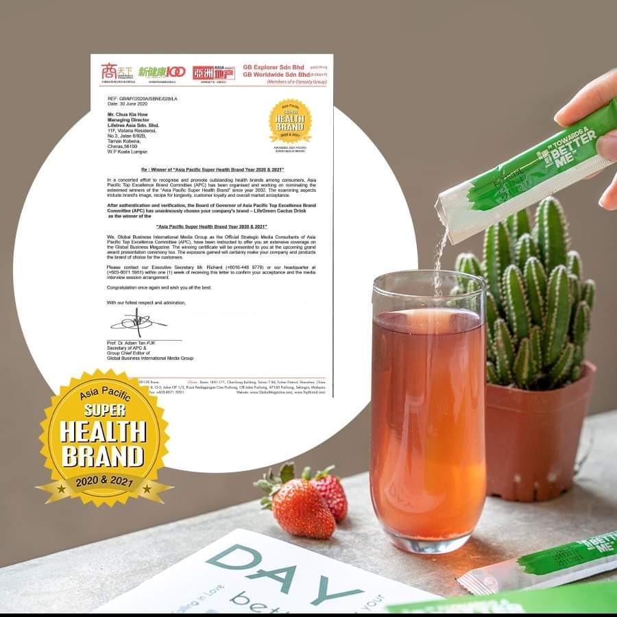 LifeGreen Cactus powder with TRUEBROC health Drink (New Packing ...