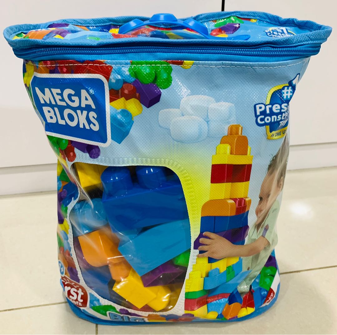 MATTEL (Brand New) Mega Bloks First Builders Big Building Bag 80 Pieces ...
