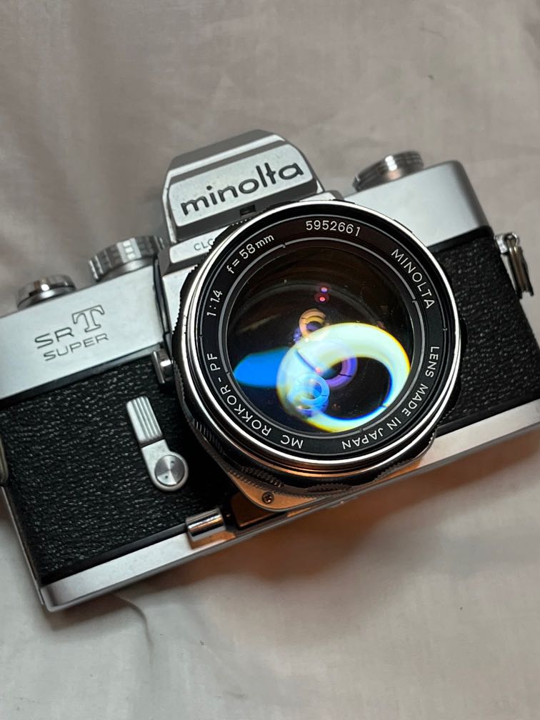 MINOLTA SRT SUPER & Lens, Photography, Cameras on Carousell