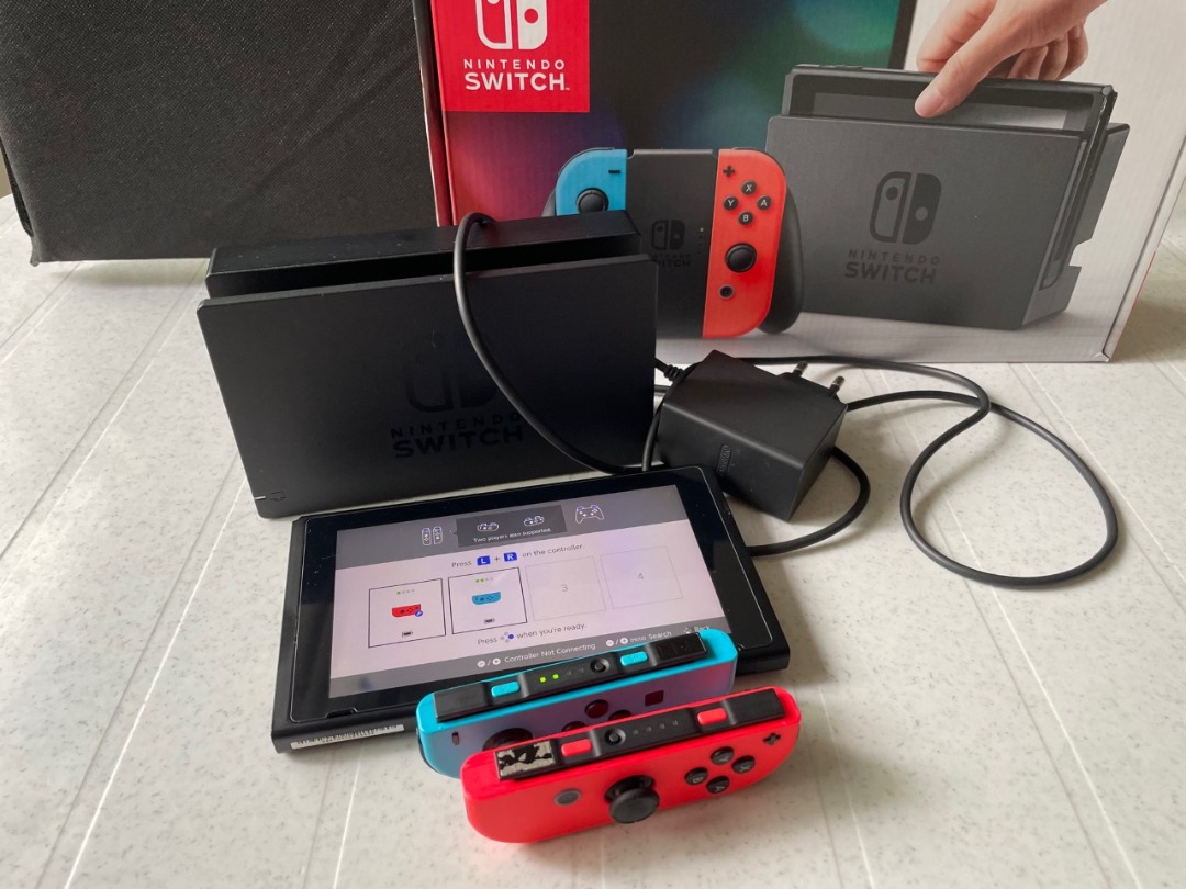 [moddable] Nintendo Switch Gen 1 Neon Set with box can mod unpatched ...