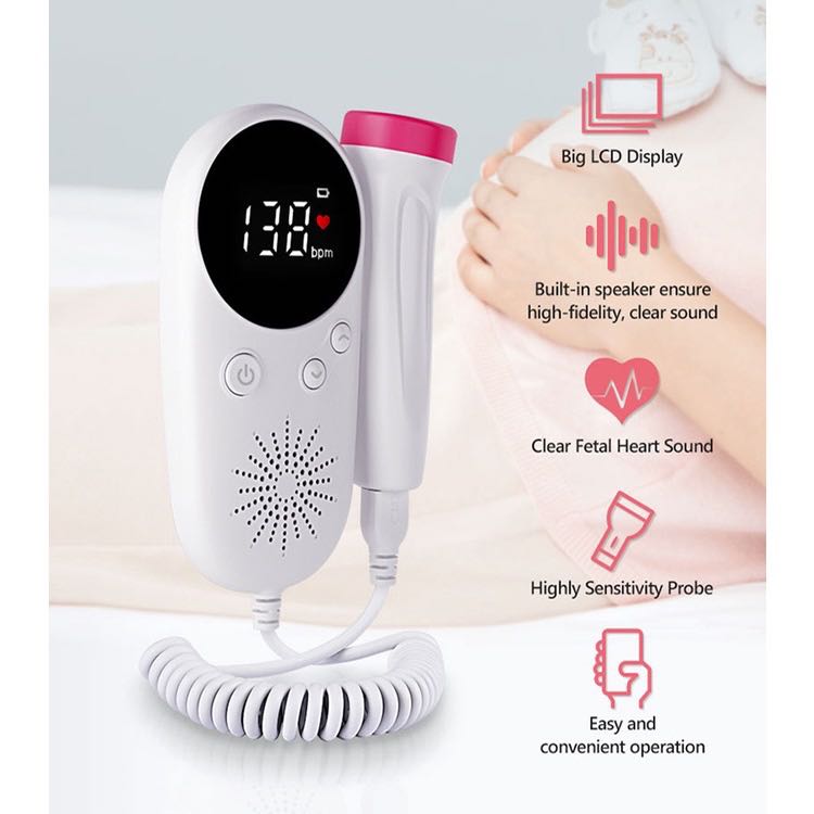 Pocket Fetal Doppler Baby Heart Rate Detector Ultrasound, Babies & Kids ...