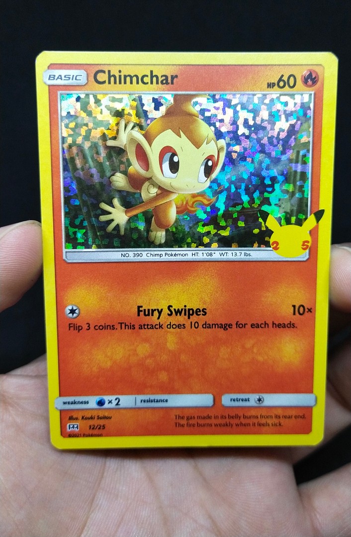 Pokemon Card - CHIMCHAR #12 - HOLO (McDONALD'S COLLECTION) YEAR 2021 ...