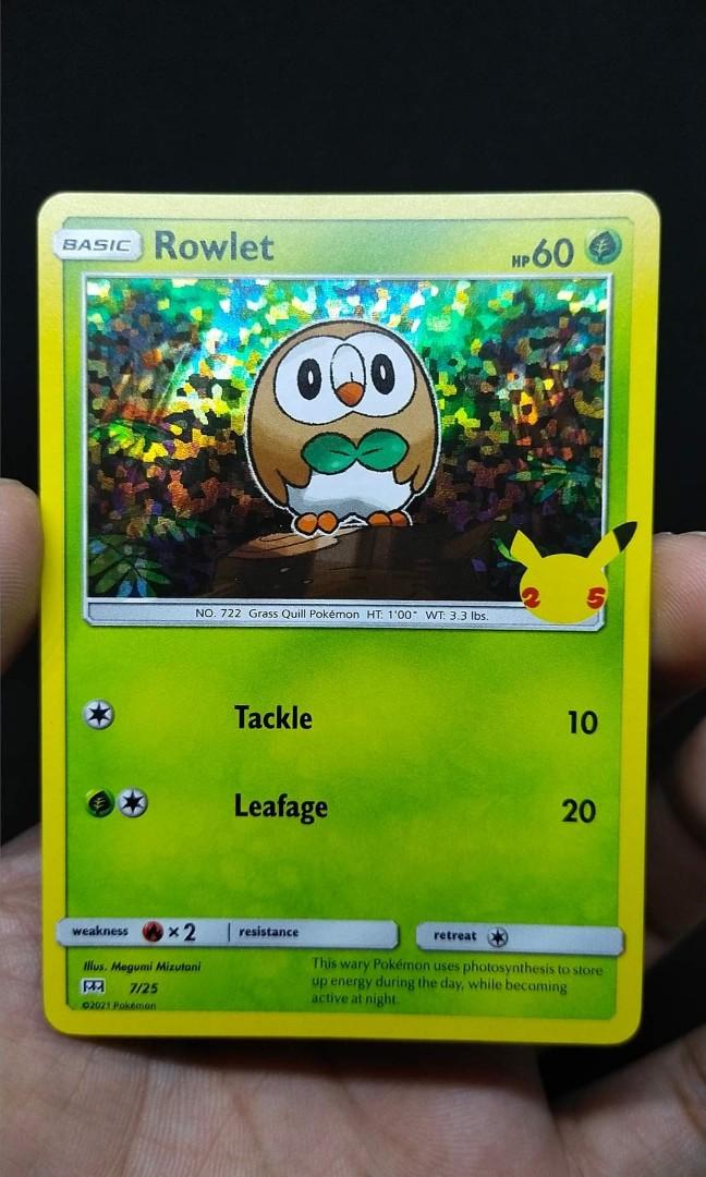 Pokemon Card - ROWLET #7 - HOLO (McDONALD'S COLLECTION) YEAR 2021 ...