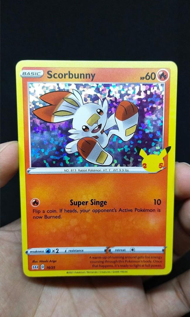 Pokemon Card - SCORBUNNY #16 - HOLO (McDONALD'S COLLECTION) YEAR 2021 ...