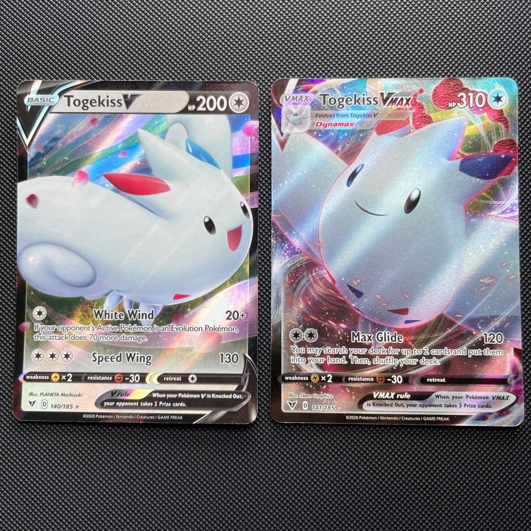 Pokemon TCG Ultra Rare Vmax Togekiss set, Hobbies & Toys, Toys & Games ...