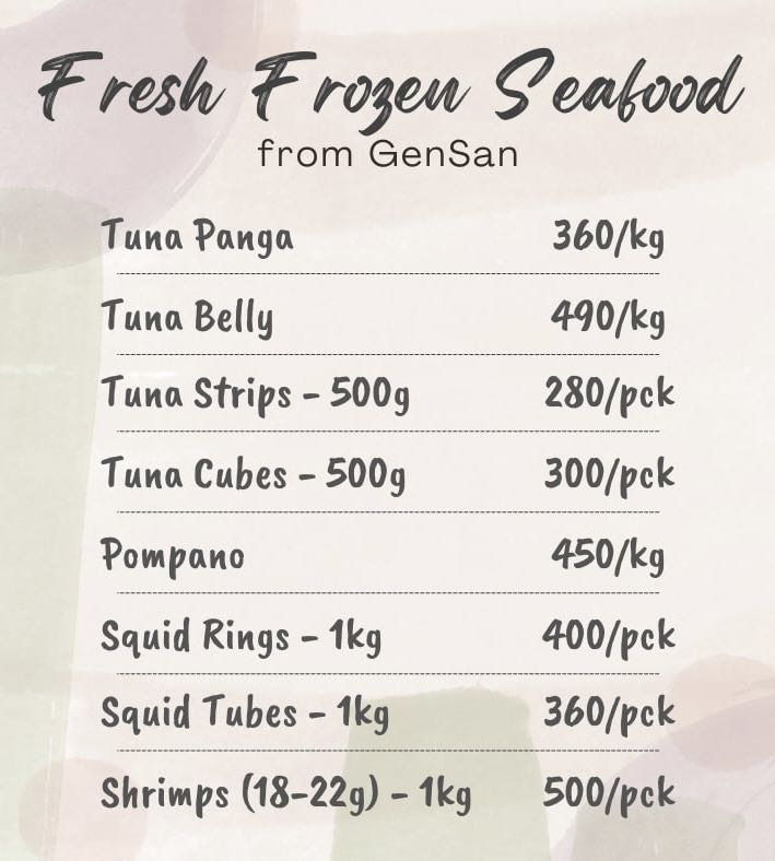 Pre-order Fresh Frozen Seafood from GenSan, Food & Drinks, Chilled ...